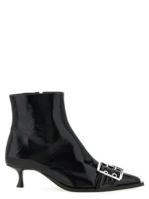 GANNI Buckle' Ankle Boots - Black