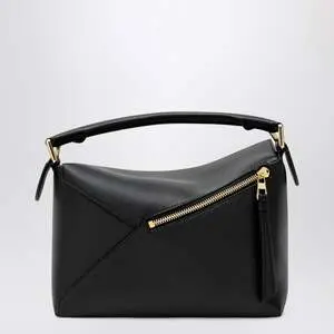 Loewe Small Grained Leather Puzzle Edge Bag - Black