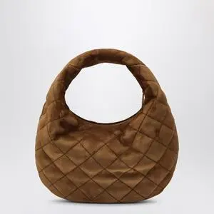 Saint Laurent Icarino Bag In Quilted Suede - Brown