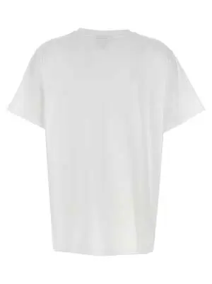 GANNI Leopard Print Cotton T-shirt - White