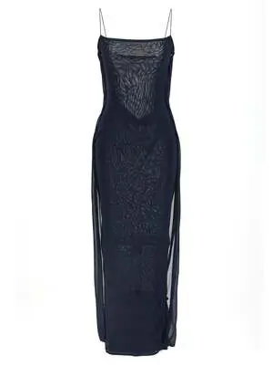 Jacquemus La Robe Maille Plumetis' Dress - Blue