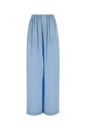 Balenciaga Light Silk Wide-leg Pant - Blue