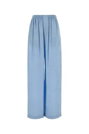 Balenciaga Light Silk Wide-leg Pant - Blue