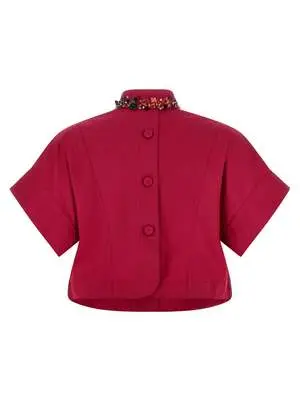 Fendi Embroidered Cotton Poplin Shirt - Multicolor
