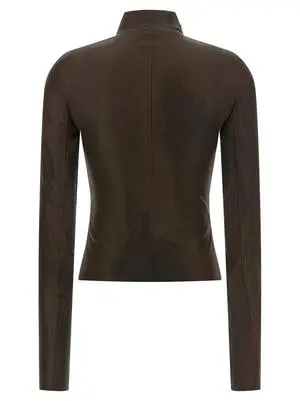 Rick Owens Gary Leather Jacket - Brown
