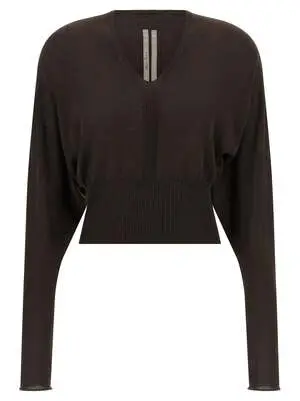 Rick Owens V Cropped' Top - Brown