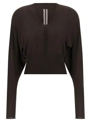 Rick Owens V Cropped' Top - Brown