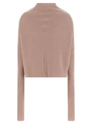 Rick Owens Cashmere Blend Crater High Neck Sweater - Pink