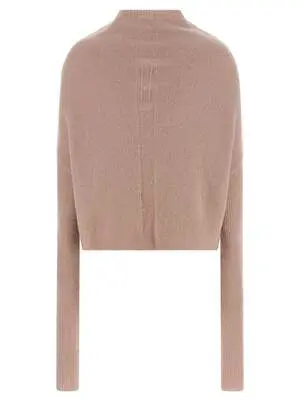 Rick Owens Cashmere Blend Crater High Neck Sweater - Pink