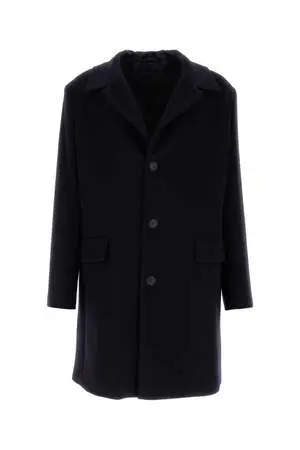 Prada Midnight Wool Blend Coat - Blue