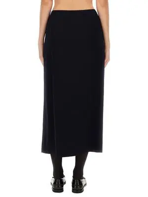Moschino Wool Midi Skirt With Toggle