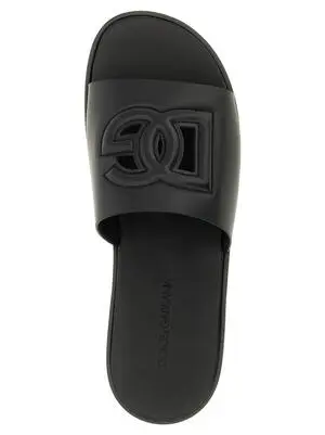 Dolce & Gabbana Calfskin Sandals - Black