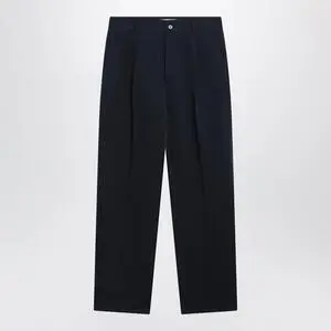 Valentino Garavani Navy Cotton Trousers - Blue