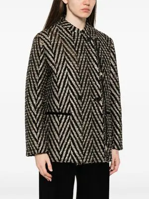 FORTE_FORTE Chevron Oversized Jacket