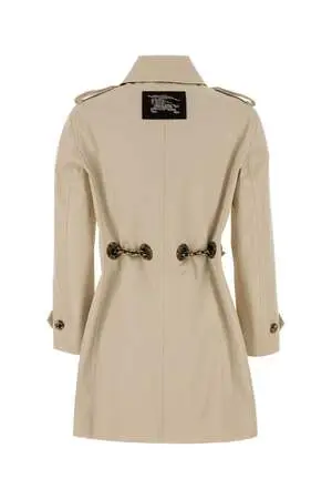 Burberry Sand Gabardine Stonehaven Trench Coat - Brown