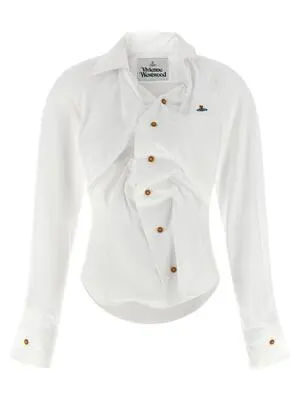 VIVIENNE WESTWOOD Drunken' Cotton Shirt - White