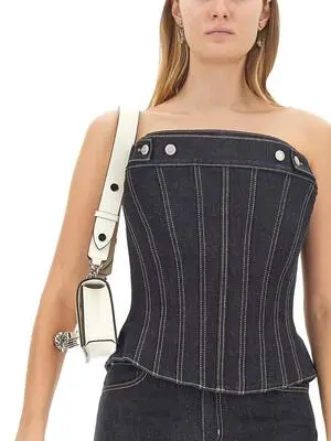 Alexander McQueen Bustier Top - Blue