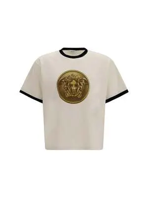 Versace Versace Men Cotton Jersey T-Shirt With Poplin Balloo Multicolor
