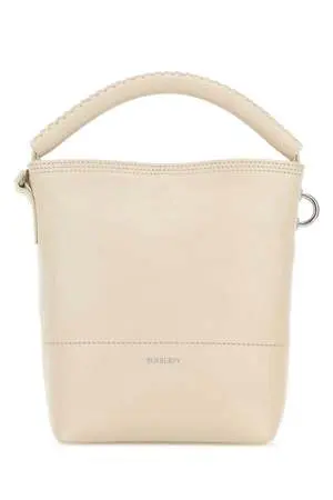 Burberry Ivory Leather Handbag - White