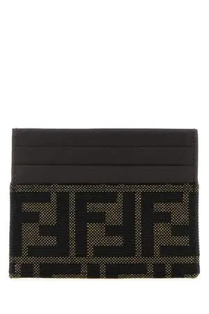 Fendi Jacquard Ff Card Holder - Brown