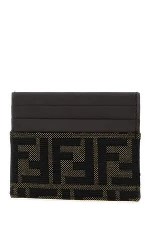 Fendi Jacquard Ff Card Holder - Brown