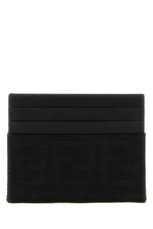 Fendi Jacquard Ff Card Holder - Black