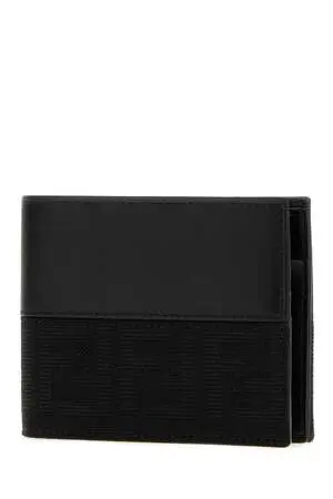 Fendi Jacquard And Leather Ff Wallet