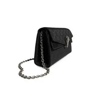 Gucci Gg Monogram Canvas Tiger Head Shoulder Bag