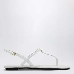 Prada Patent Leather Thong Sandals - White