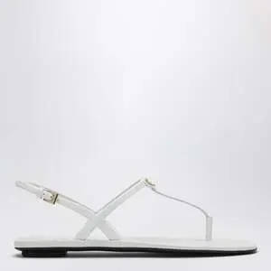 Prada Patent Leather Thong Sandals - White
