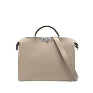 Fendi Neutrals Tote Bags - Cream