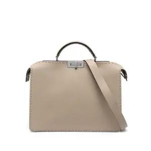 Fendi Neutrals Tote Bags - Cream