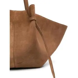 Yuzefi Calf Suede Shoulder Bag - Brown