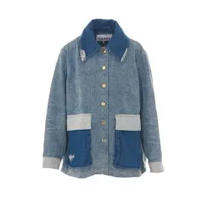 GANNI Patchwork Denim Jacket