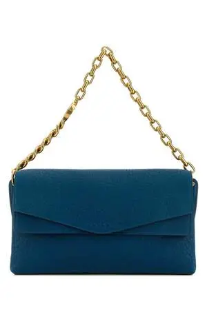 Gucci Teal Green Leather Large Shoulder Bag - Blue