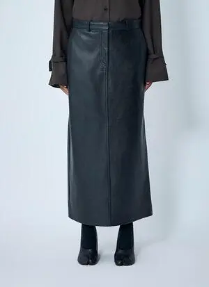 TOTEME Leather Skirt - Black