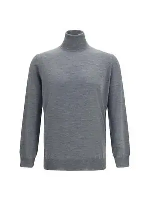 Brunello Cucinelli Wool Turtleneck Sweater - Gray