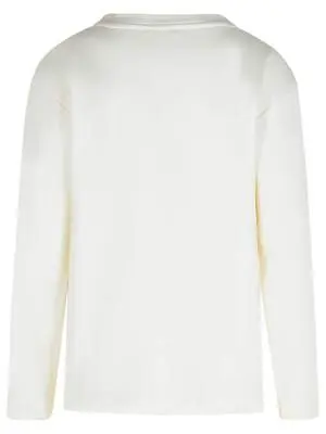Max Mara Berma' Sweatshirt In Silk And Cotton - White
