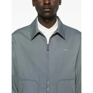 Prada Grey Jackets Shirt Jackets