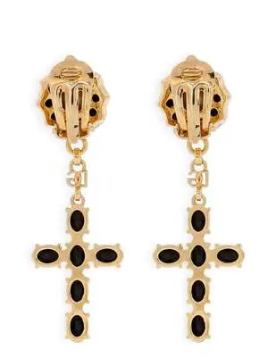 Dolce & Gabbana Cross Pendant Earrings
