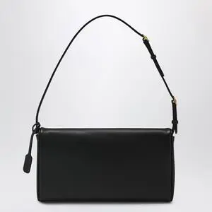 Valentino Garavani Devain Vlogo Leather Clutch Shoulder Bag - Black