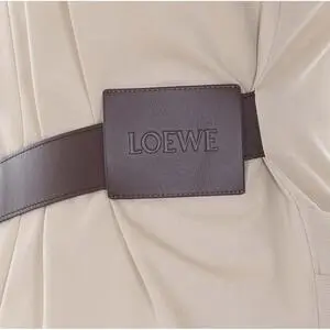 Loewe Belted Silk And Cotton Dress - Cream