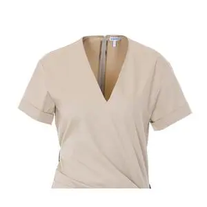 Loewe Belted Silk And Cotton Dress - Cream