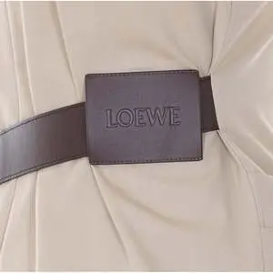 Loewe Belted Silk And Cotton Dress - Cream
