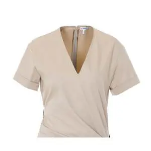 Loewe Belted Silk And Cotton Dress - Cream