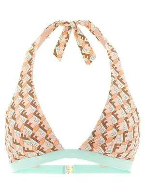 Fendi Ff Waves' Bikini Top - Multicolor