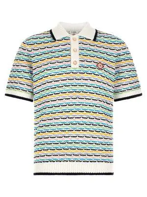 Casablanca Tuck Stitch' Polo Shirt - Multicolor