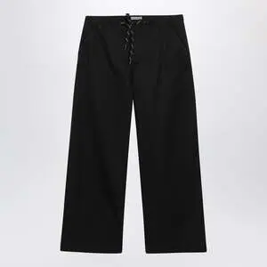Balenciaga Cotton Twill Chino Trousers - Black
