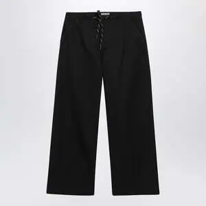 Balenciaga Cotton Twill Chino Trousers - Black