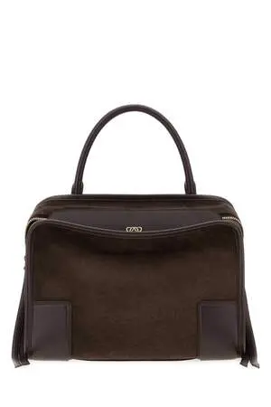 Loewe Suede Medium Amazona 180 Handbag - Brown